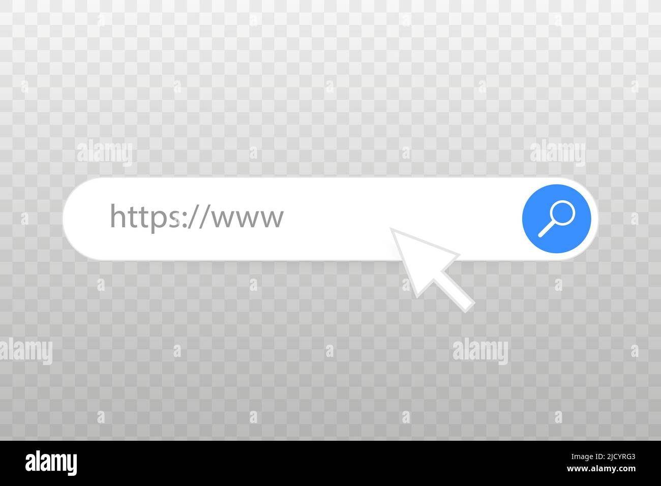Search sign icon with shadow and reflections on a white background ...