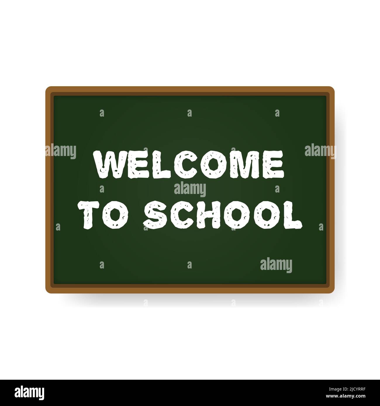 Green chalkboard. Back to school at a green school board. Vector ...