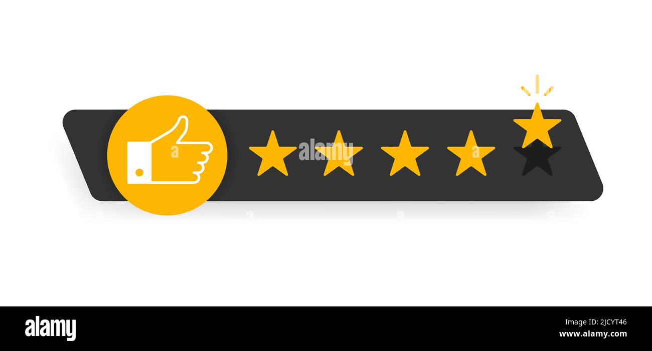 Rating stars badges on a white background. Vector illustration Stock Vector Image & Art - Alamy