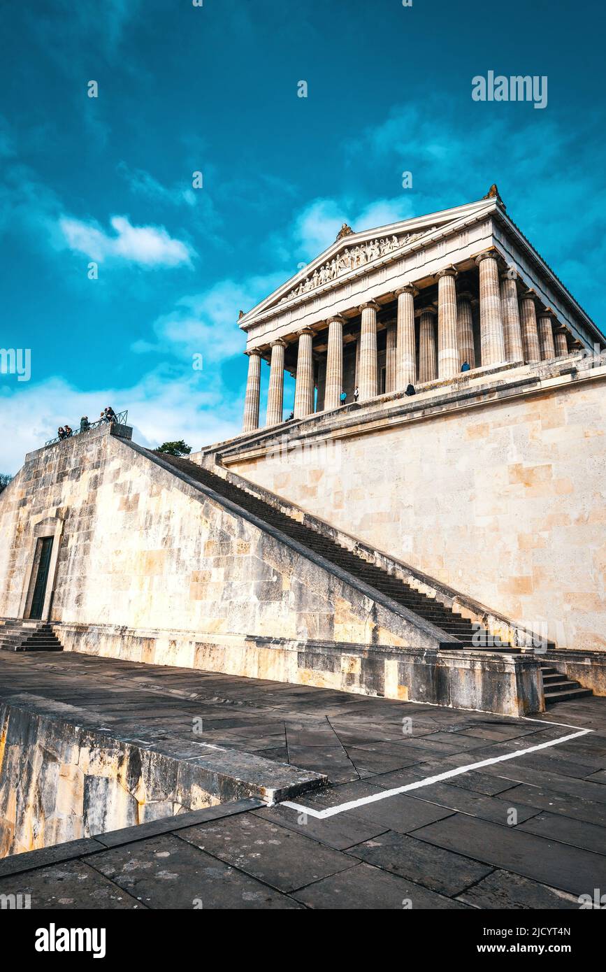 Walhalla Memorial Temple in Donaustauf in Bayern, Germany Stock Photo ...