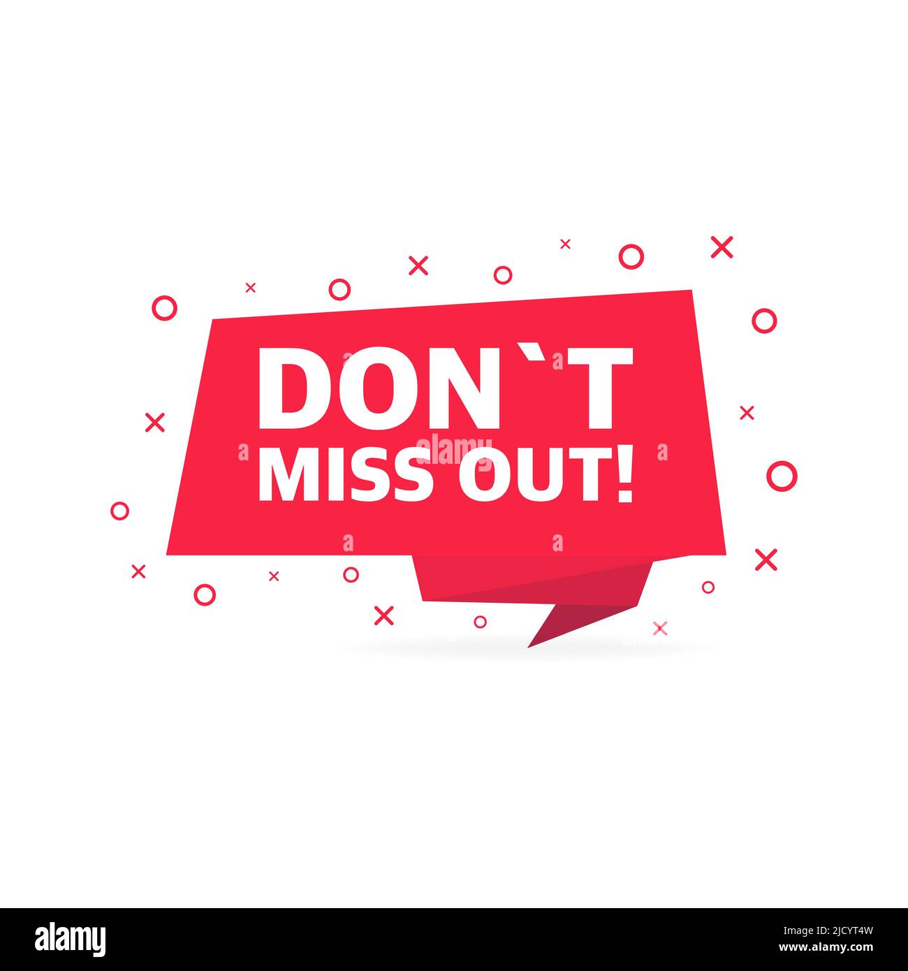 Dont miss out red banner on white background Stock Vector Image & Art ...