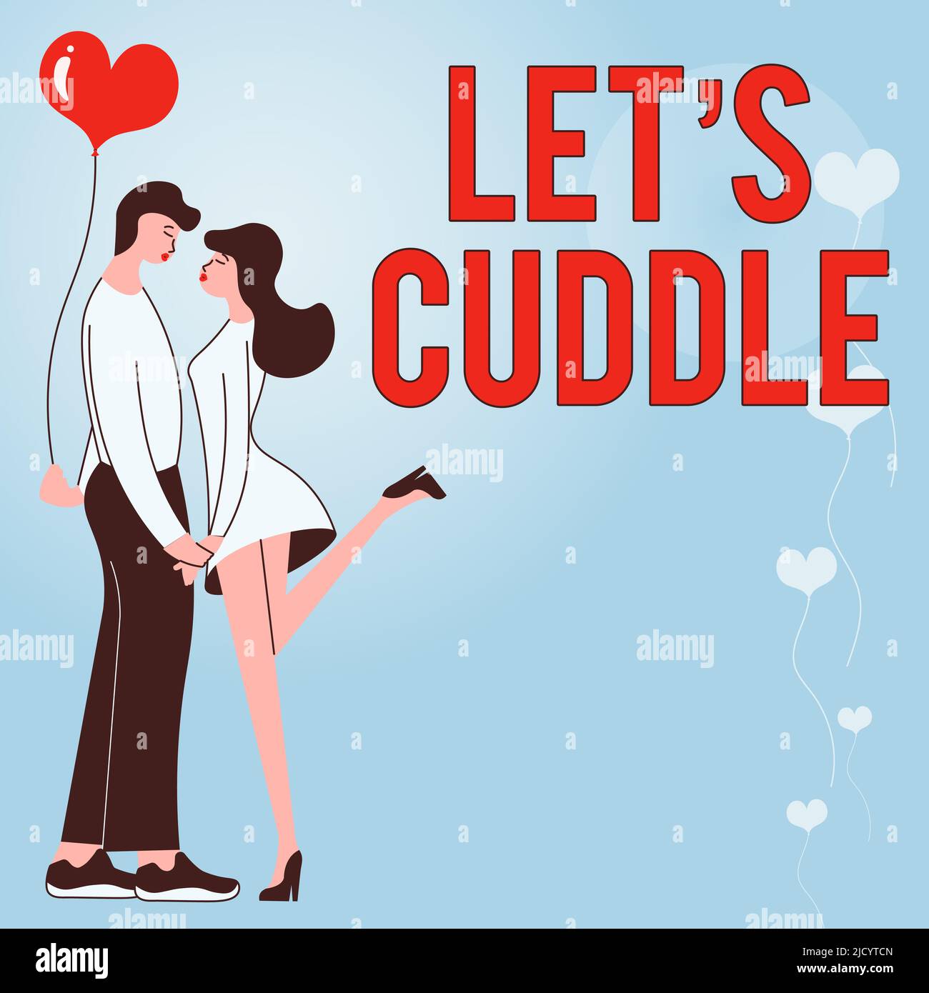 Inspiration showing sign LETS CUDDLE. Internet Concept Expressing love ...