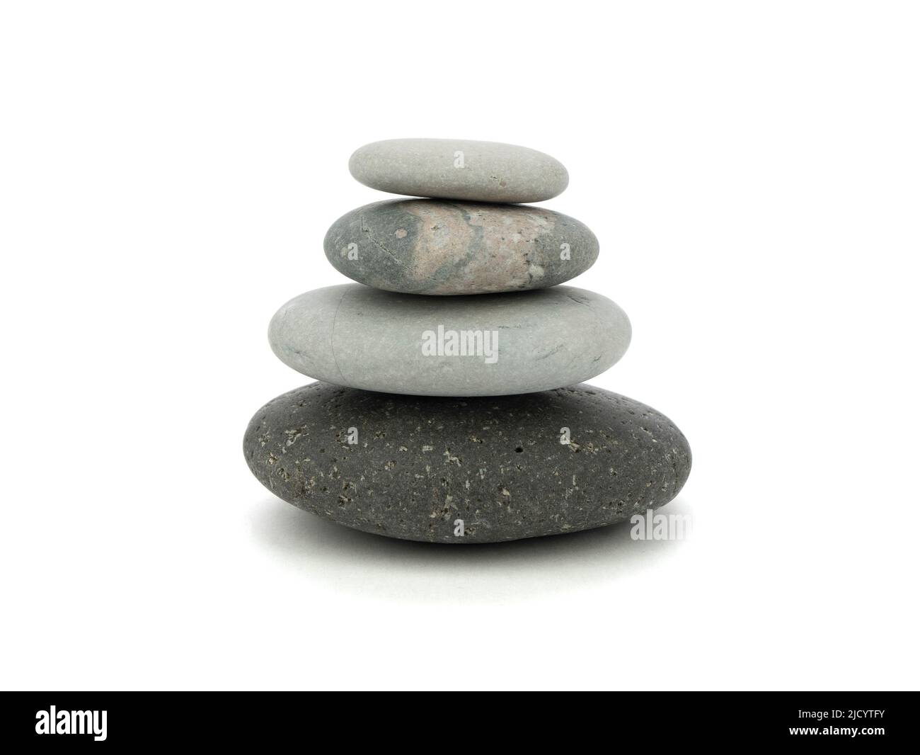 Pyramid stones balance on white background. Stack of gray stones ...