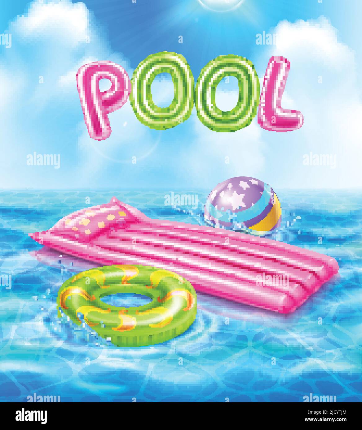 Swimming pool on coast Stock Vector Images - Alamy