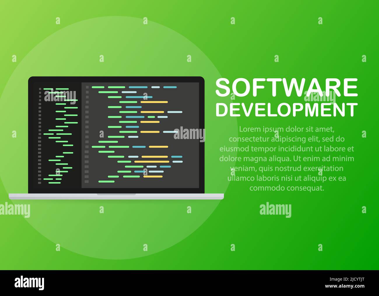 Software Development Programming Coding Vector Concept Isometric