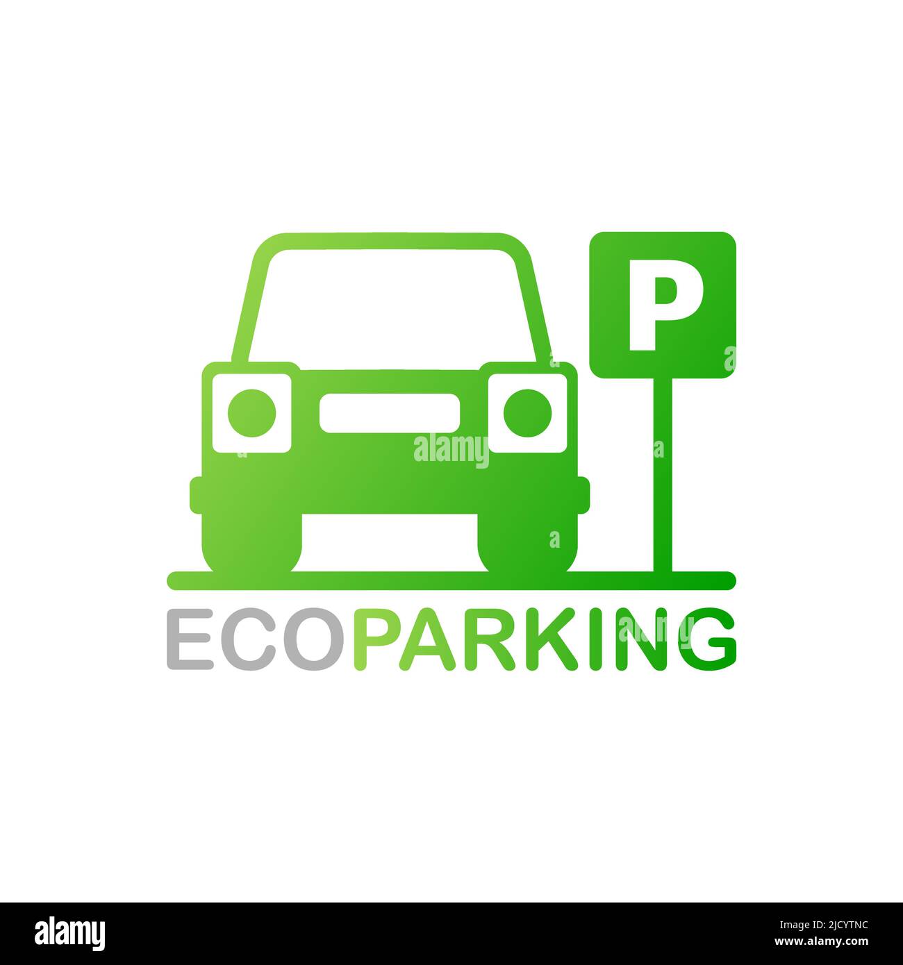 Isolated Parking Sign - Green roadsign with letter P isolated on white ...