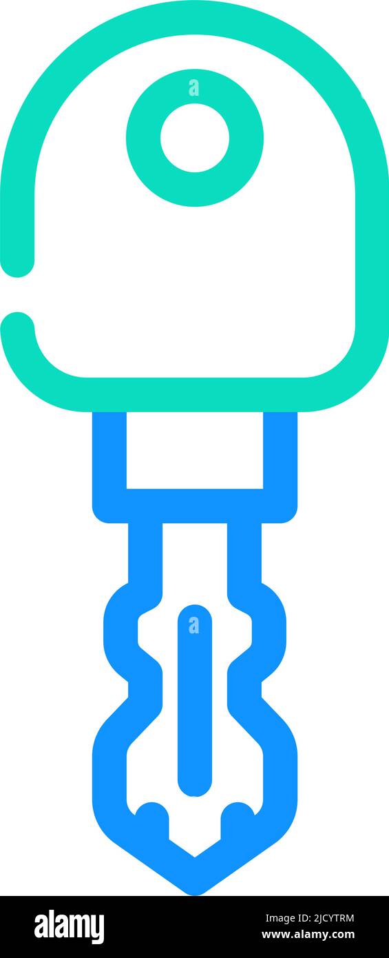 double ended key color icon vector illustration Stock Vector Image ...