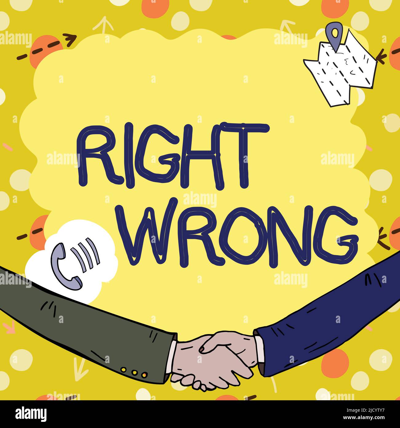 Text showing inspiration Right Wrong, Internet Concept choose between ...