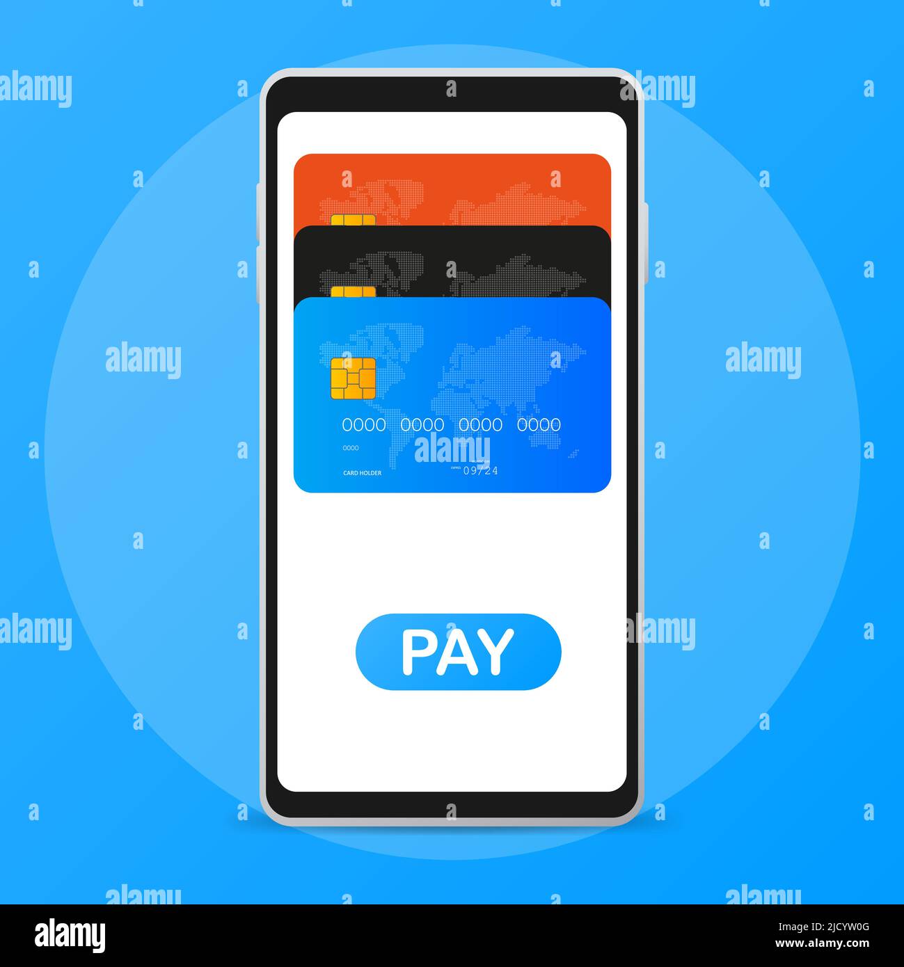 Mobile payment. NFC smart phone concept icon in flat style Stock Vector Image & Art - Alamy