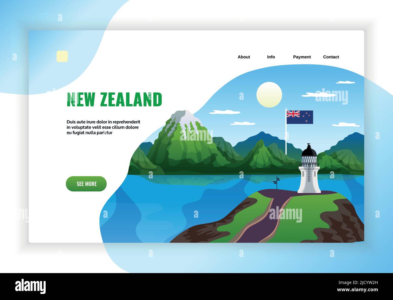 Scenery new zealand Stock Vector Images - Alamy