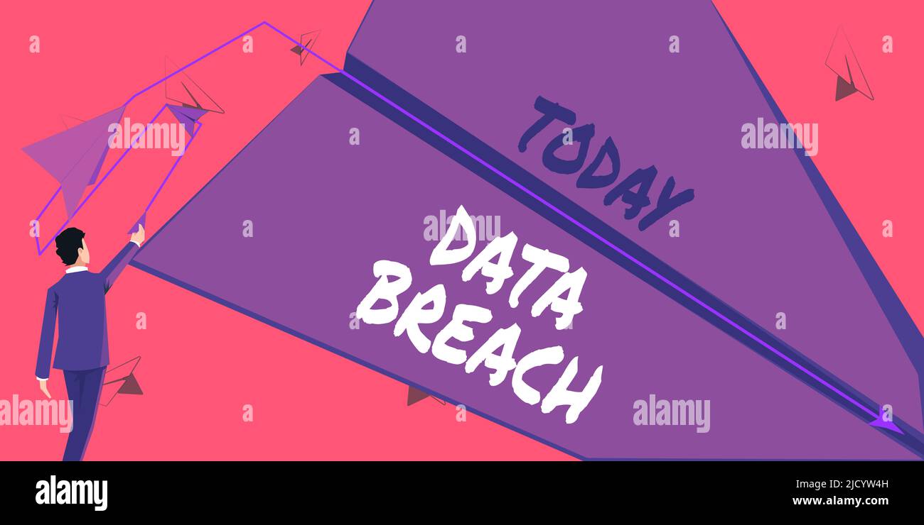 Conceptual caption Data Breach. Internet Concept security incident ...