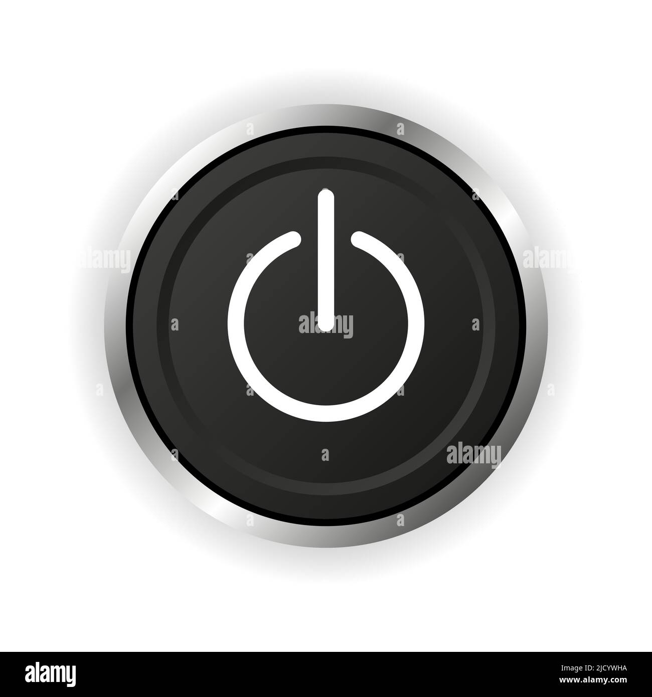 Power Button icon. Button in flat style. Vector illustration Stock ...