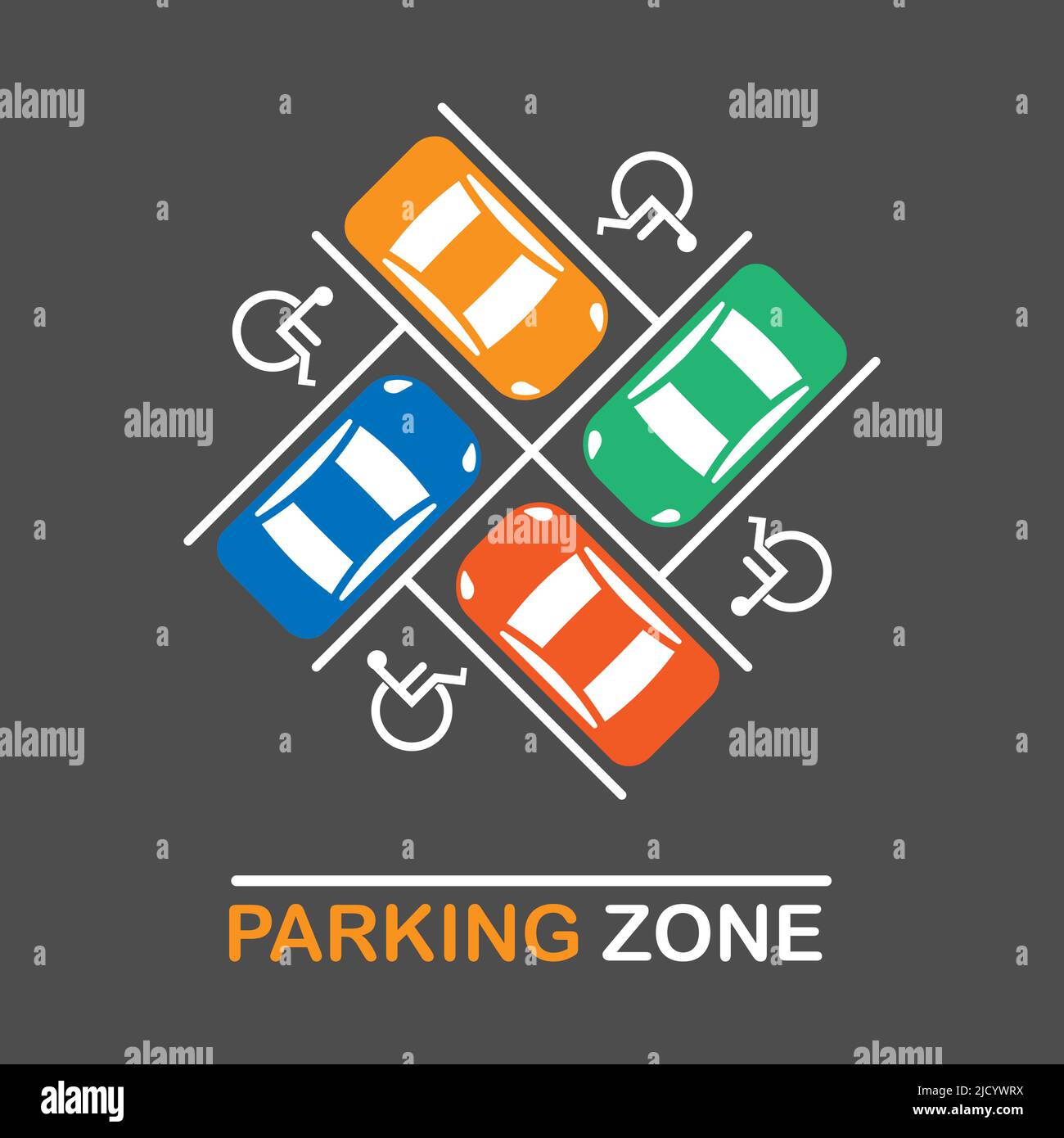 Parking design over gray background. Vector illustration Stock Vector ...