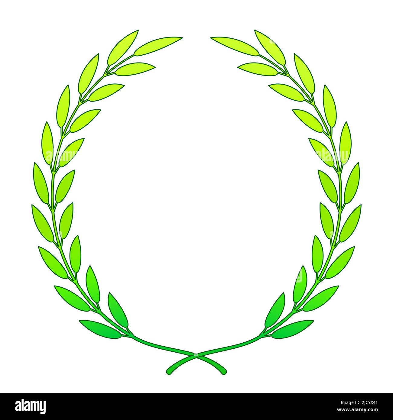 Green laurel wreath Stock Vector Images - Alamy