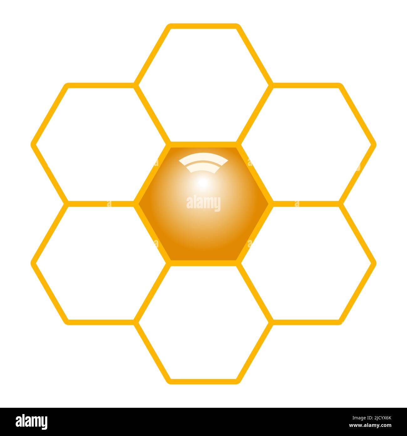 Abstract hexagon honeycomb cell symbol Stock Vector Image & Art - Alamy