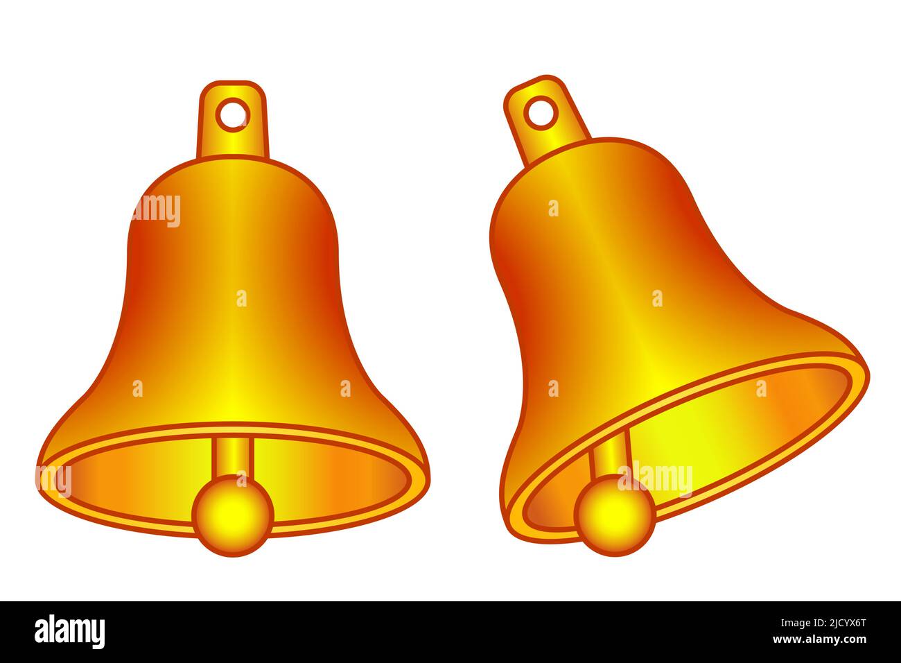 Illustration of a gold metal bell Stock Vector Image & Art - Alamy