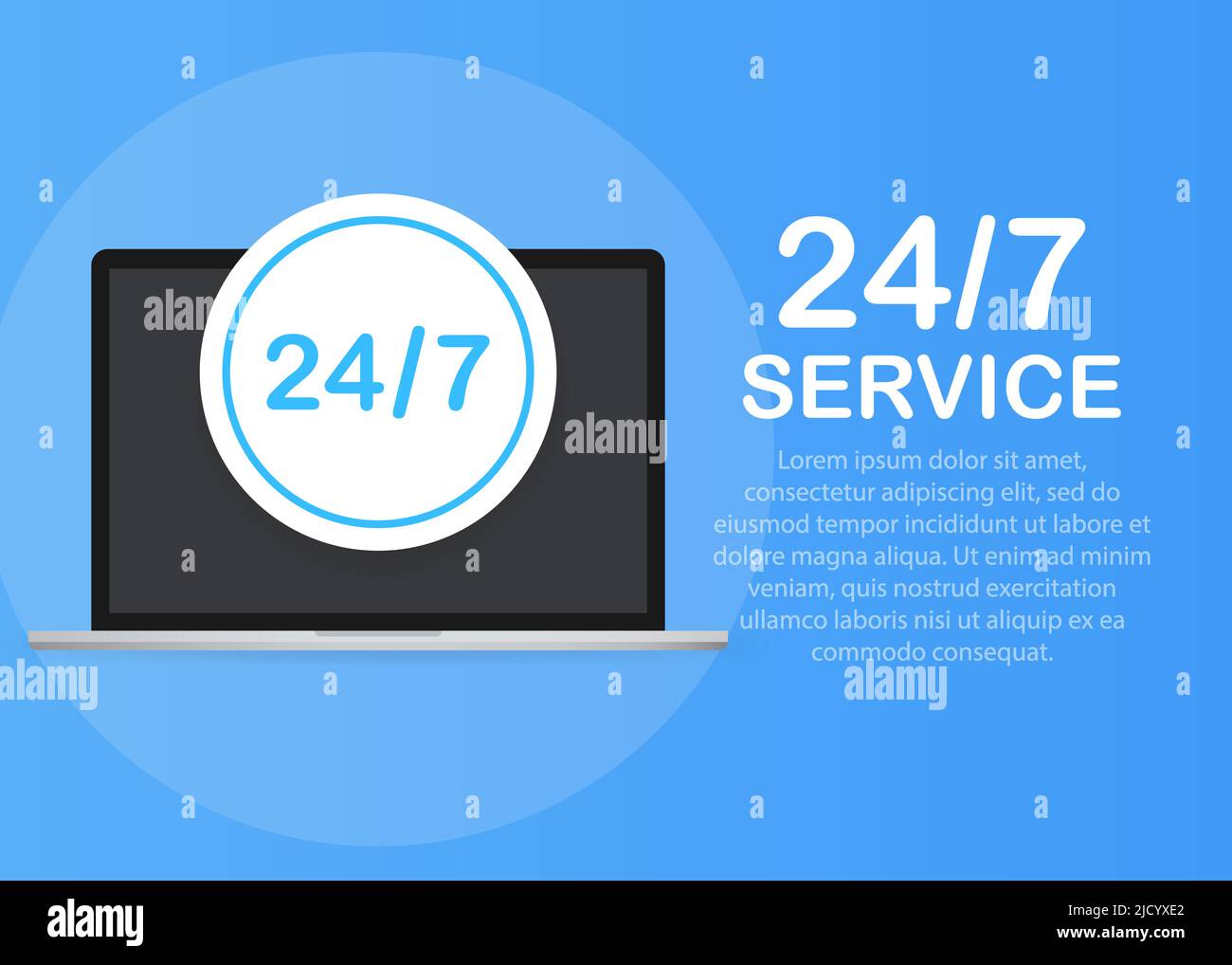 24 hours service vector line icon. 24 hours service line icon for ...