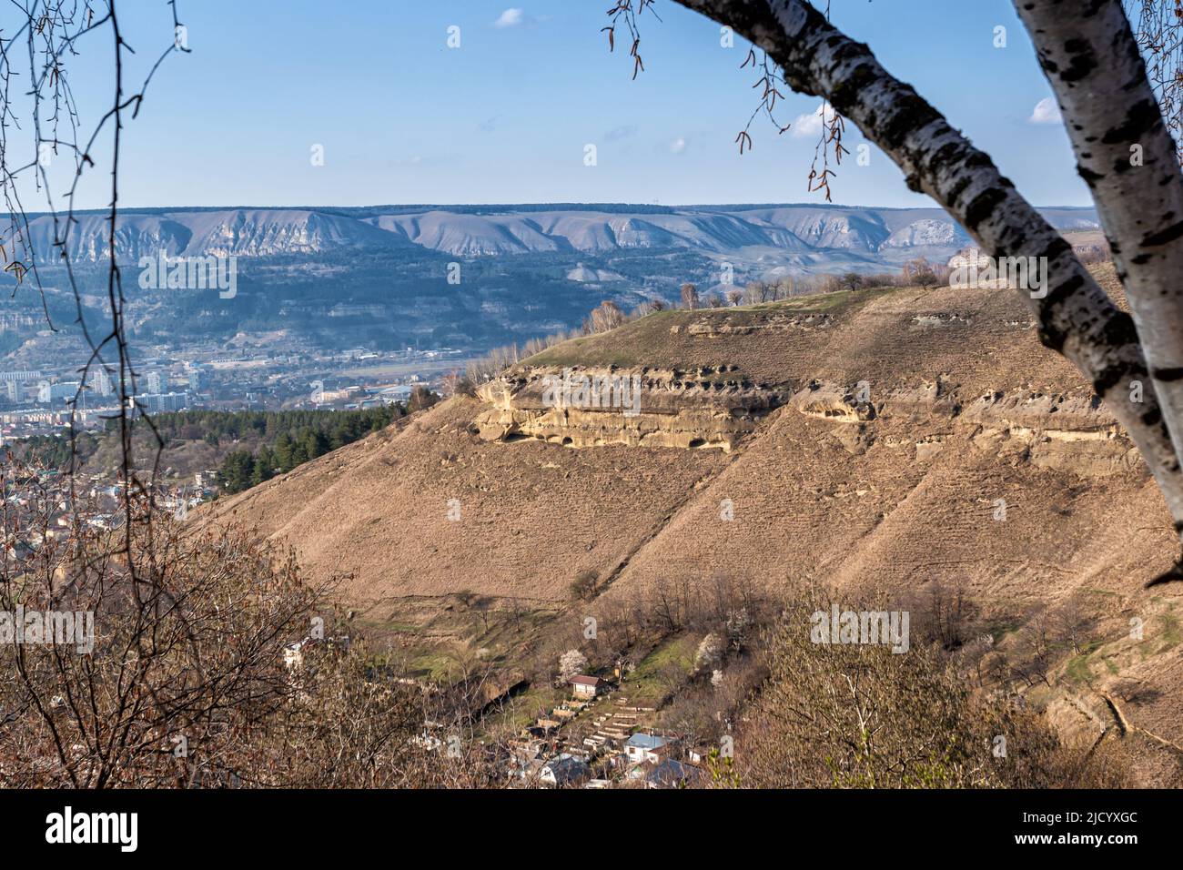 Scenic mountain ridge overlooking the city Stock Photo - Alamy