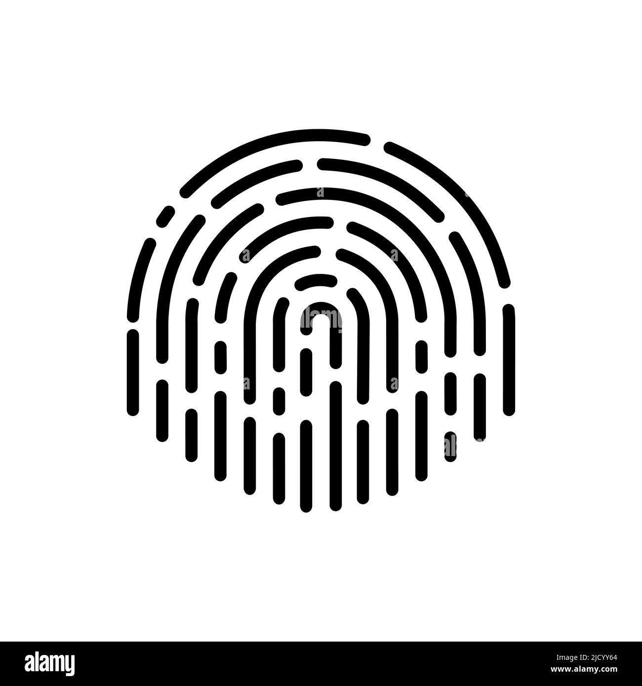 ID app icon. Fingerprint vector illustration in a flat style Stock ...