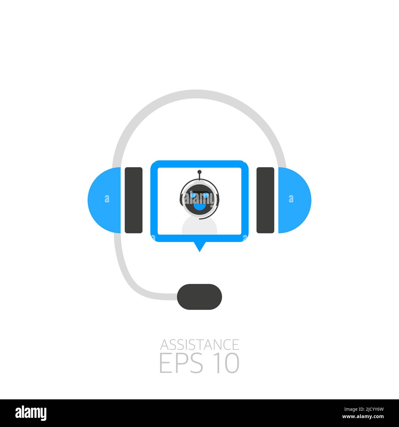 Chatbot icon concept, chat bot or chatterbot. Robot Virtual Assistance ...