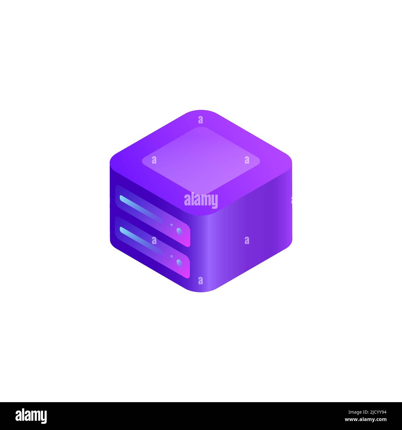 Isolated Cubic Platform on White Background. Vector illustration Stock ...