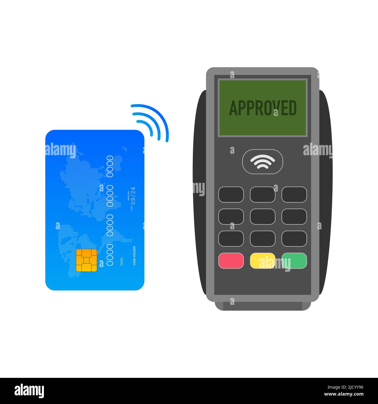 POS Terminal on a white background. Vector illustration Stock Vector ...