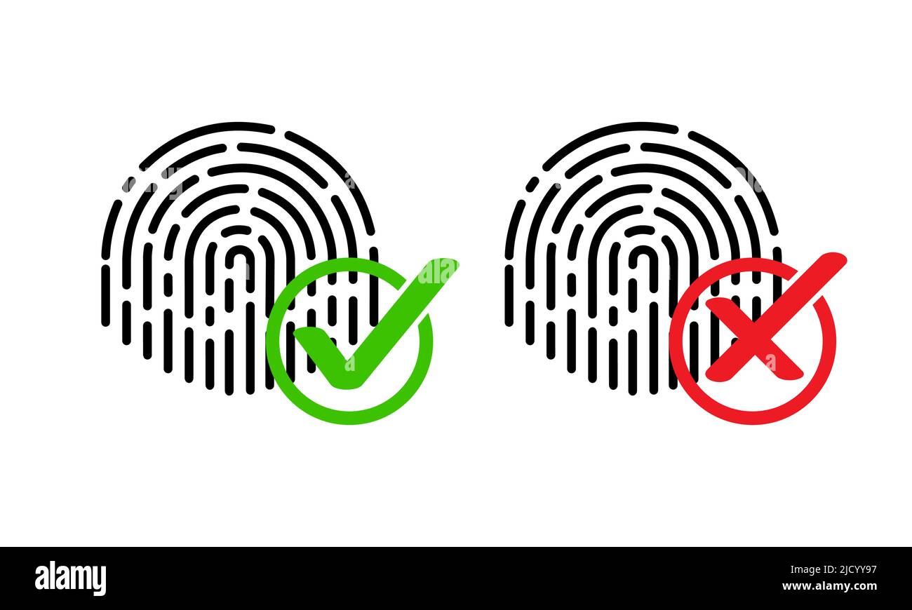 Fingerprint touch identification ui Cut Out Stock Images & Pictures - Alamy