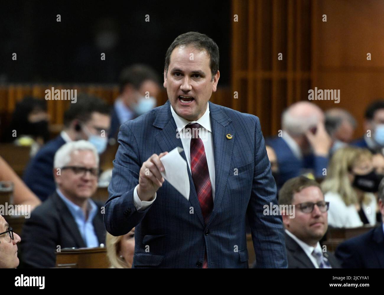Conservative MP Dan Albas rises during Question Period in the House of ...