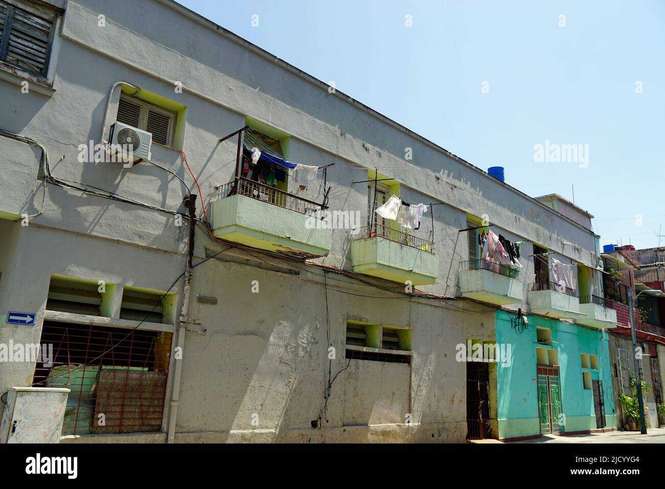 colorful run down houses in havana Stock Photo - Alamy