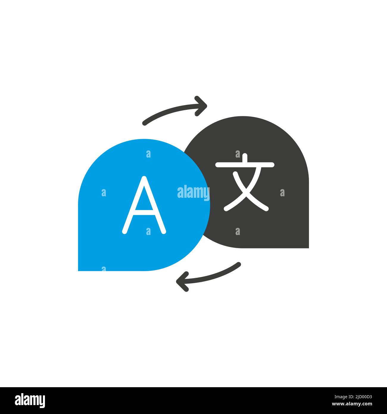 Translate flat icon on white background. Vector illustration Stock ...