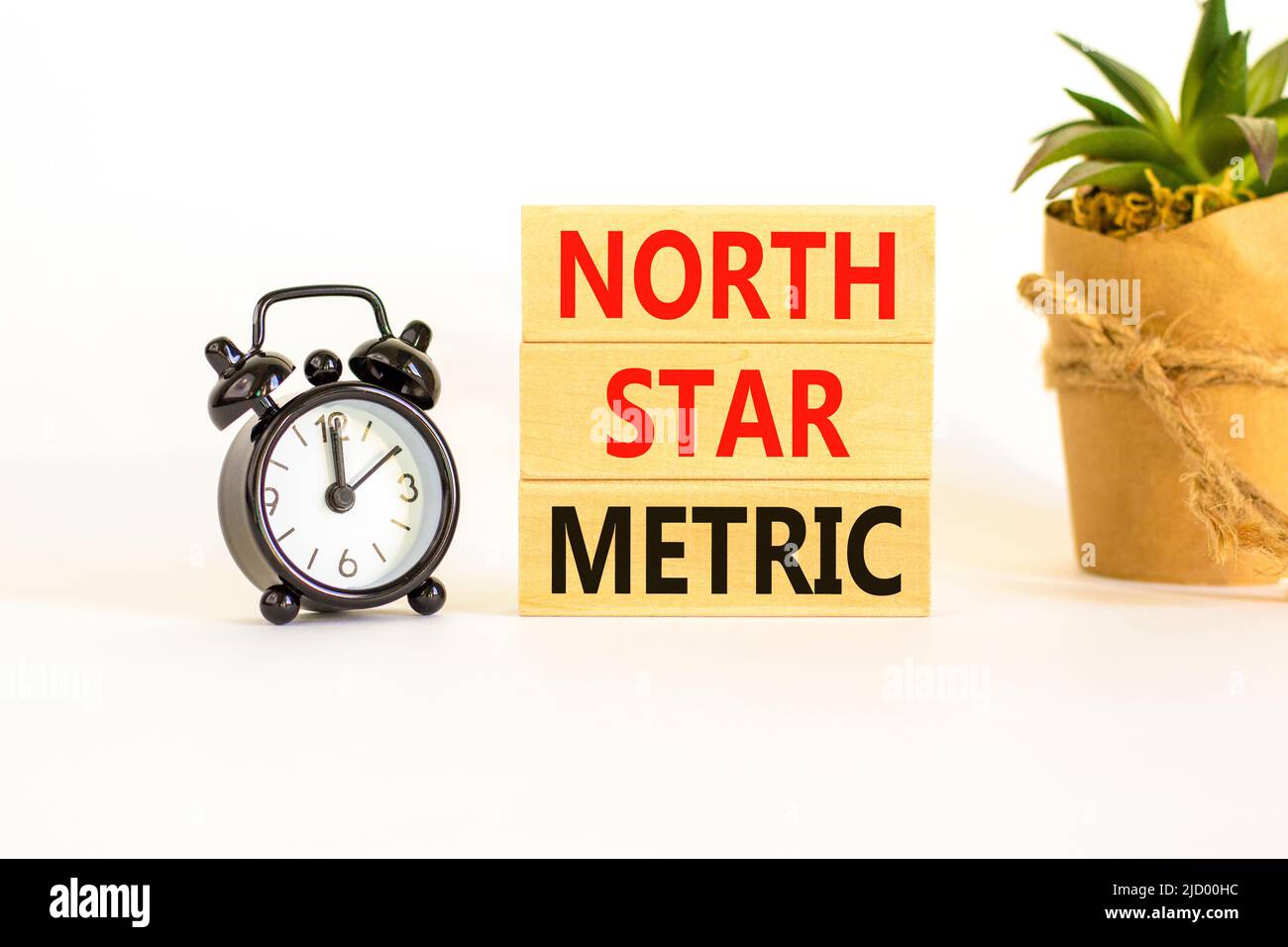 North star metric symbol. Concept words North star metric on wooden ...