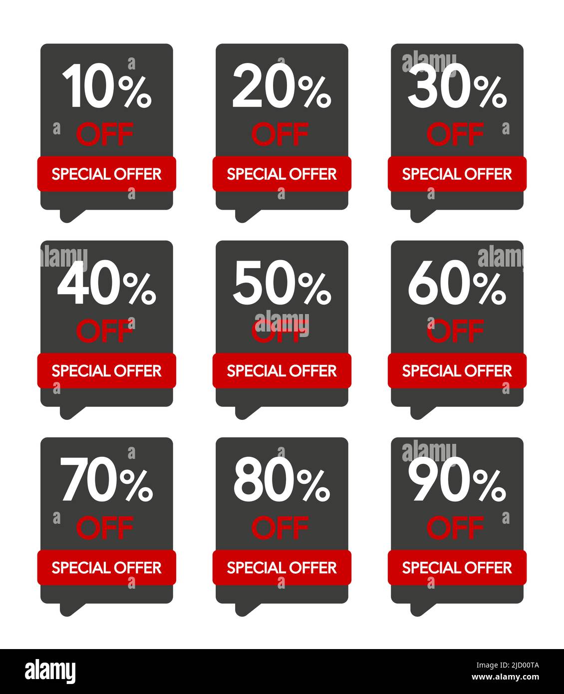 Trendy flat advertising with red discount flat badge for promo design ...