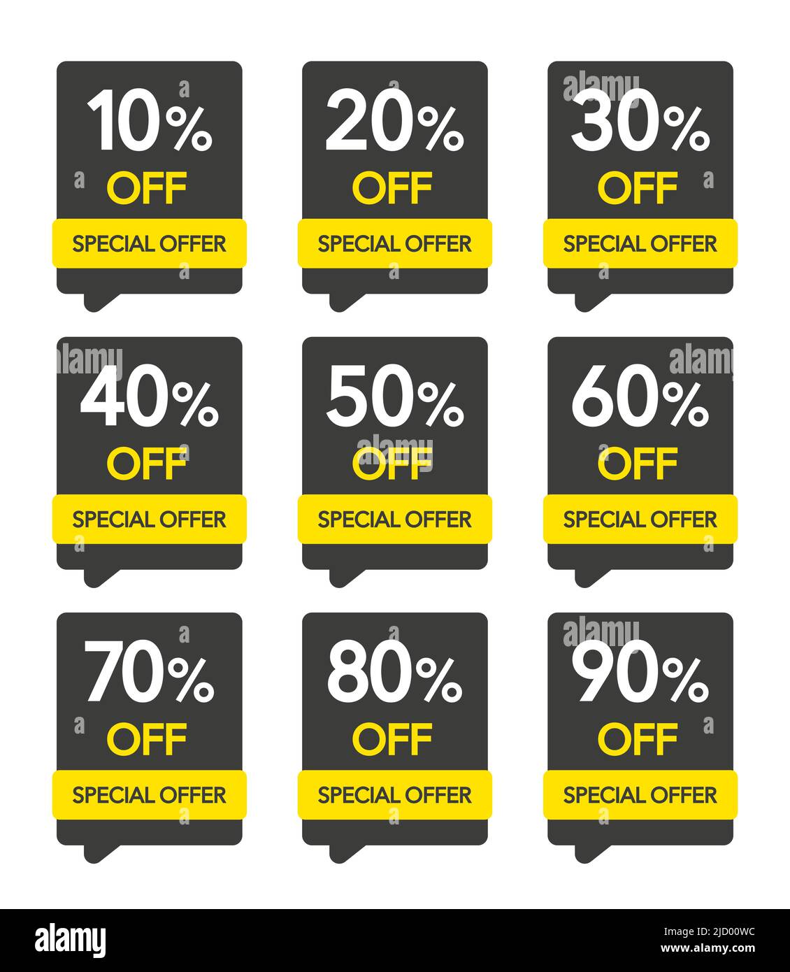 Trendy flat advertising with red discount flat badge for promo design ...