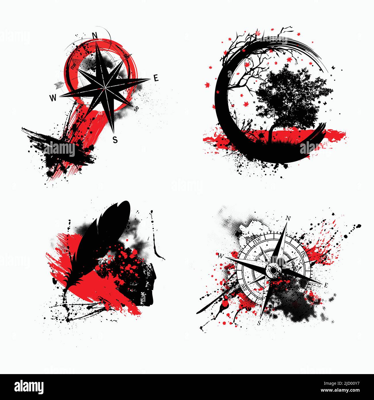 Black and red grunge designs Stock Vector Image & Art - Alamy