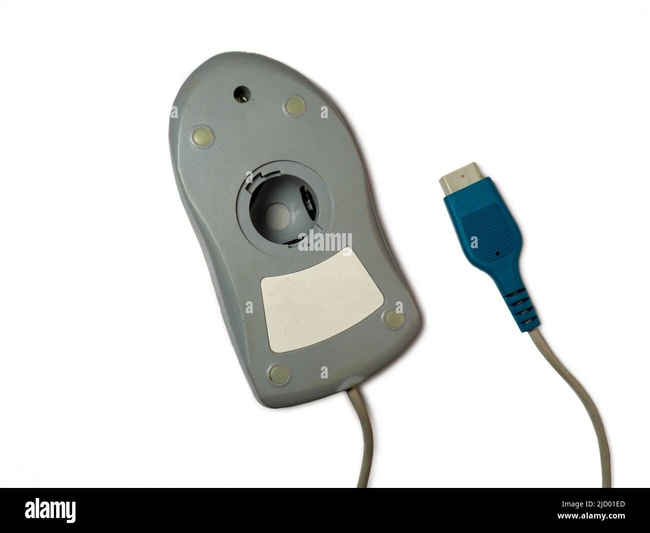 Old disassembled computer mouse. Computer wires. The junction. Plug ...