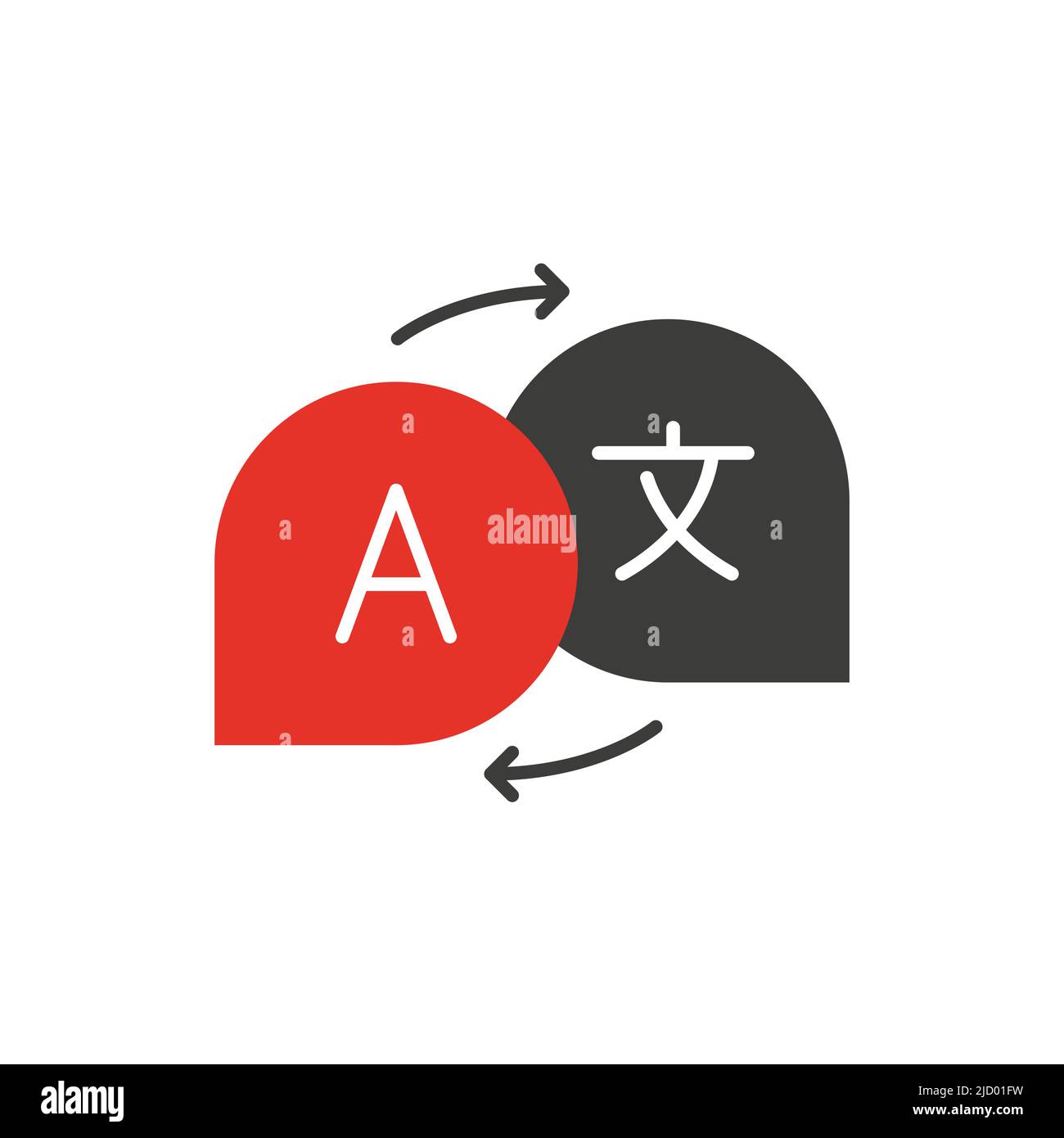 Translate flat icon on white background. Vector illustration Stock ...