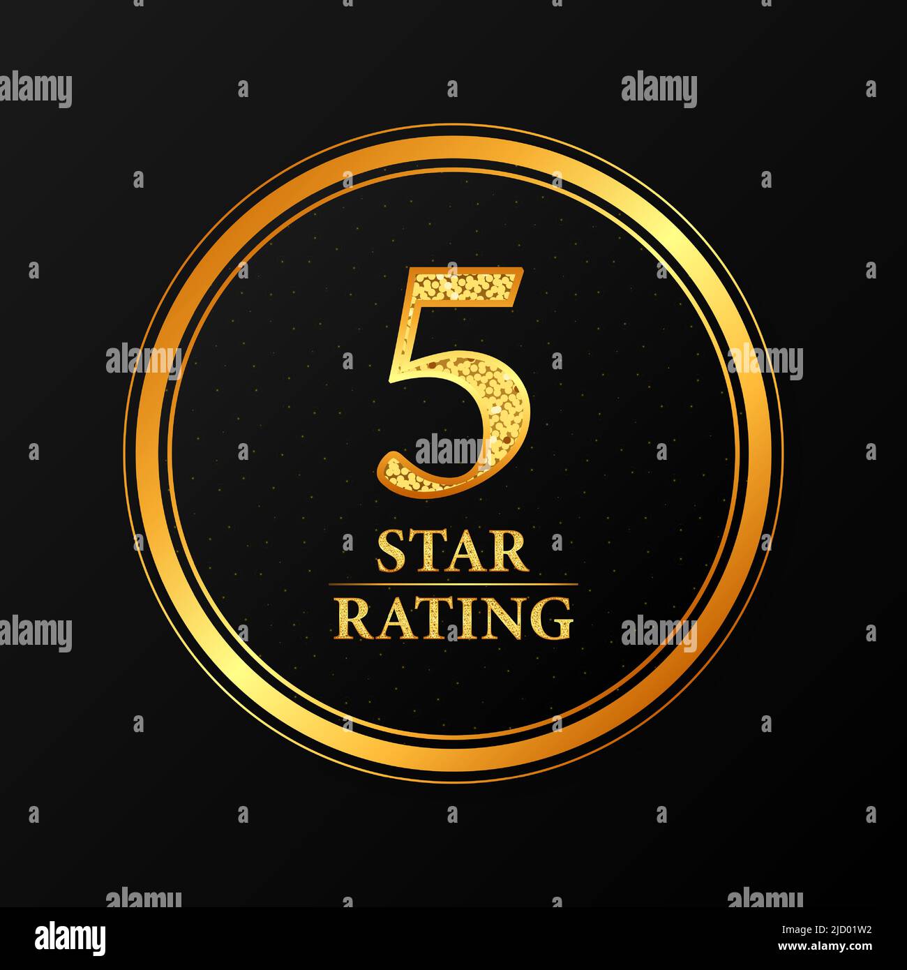 5 star rating. Rating stars badges on a white background. Vector ...