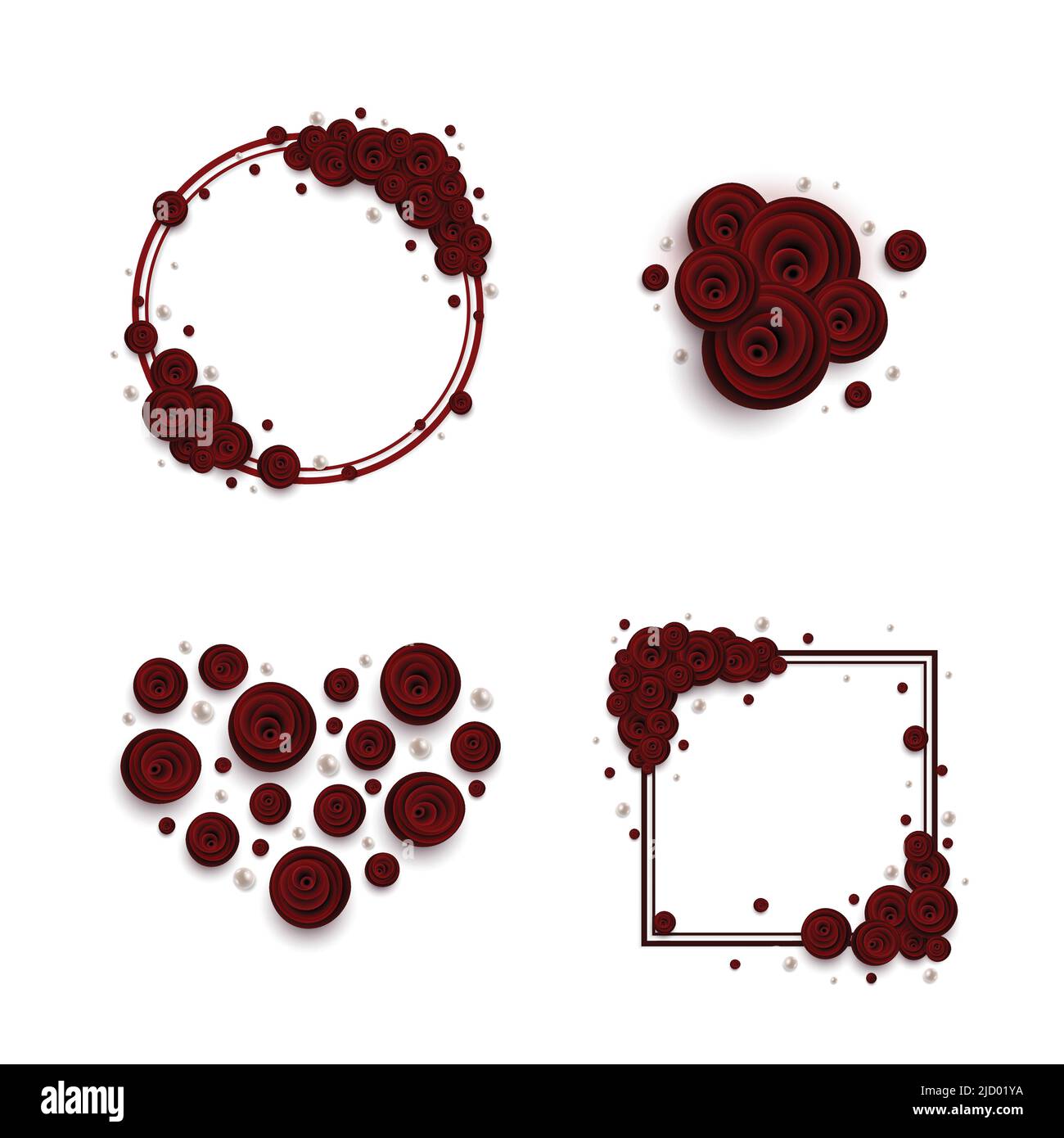 Top view table rose Cut Out Stock Images & Pictures - Alamy
