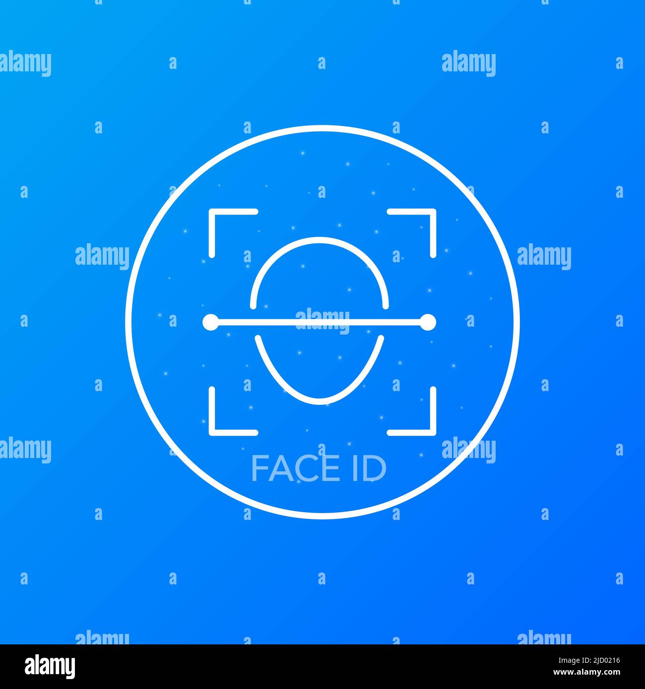 Face recognition, great design for any purposes. Protection icon vector ...