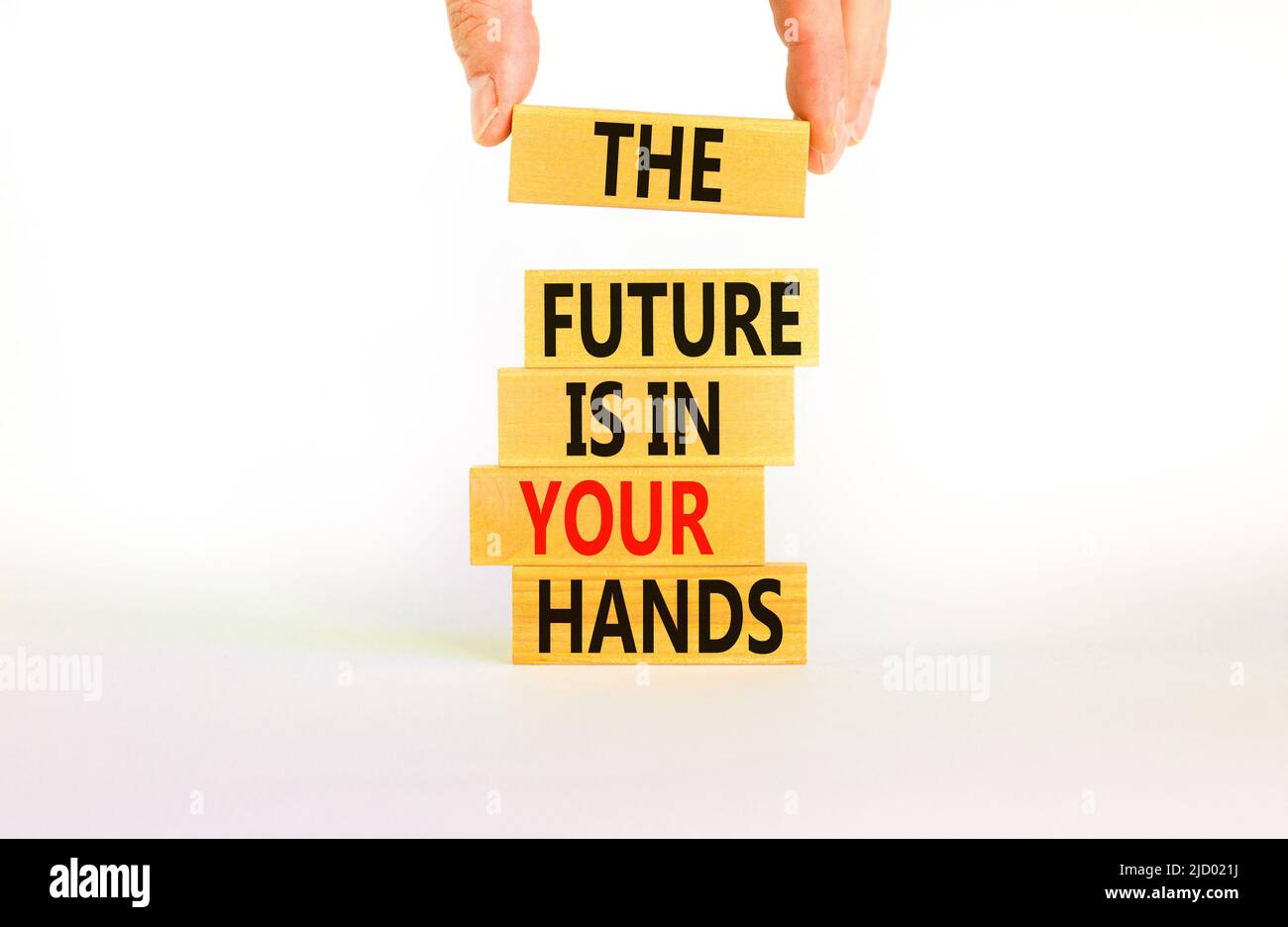 The future is in your hands symbol. Concept words The future is in your ...
