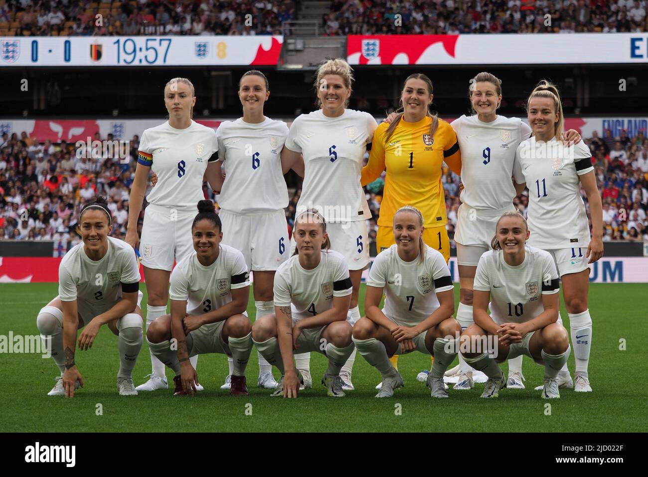 Wolverhampton, UK. 16th June, 2022. England team photo during the ...