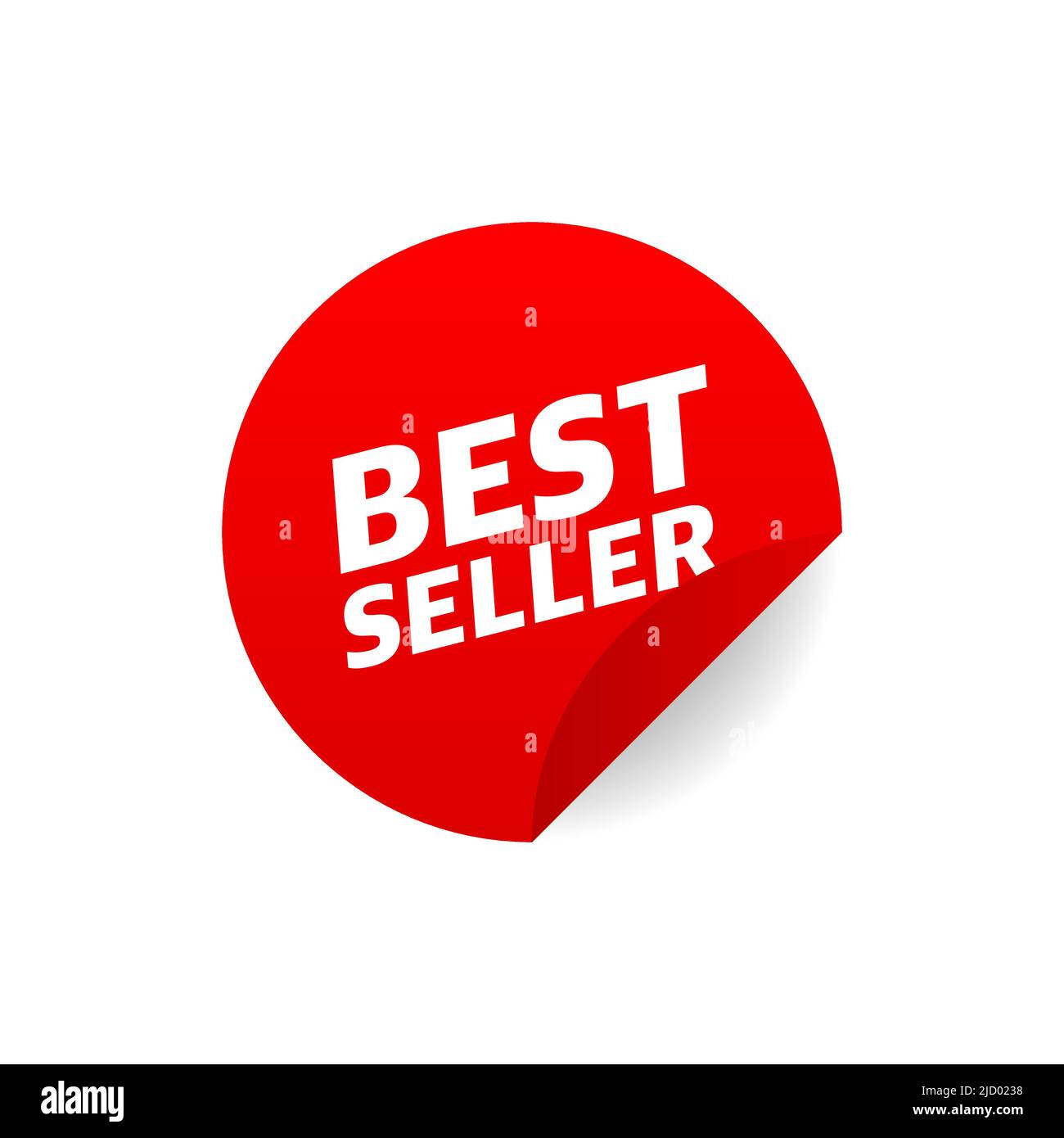 Vintage icon with red sticker best seller on white background for ...