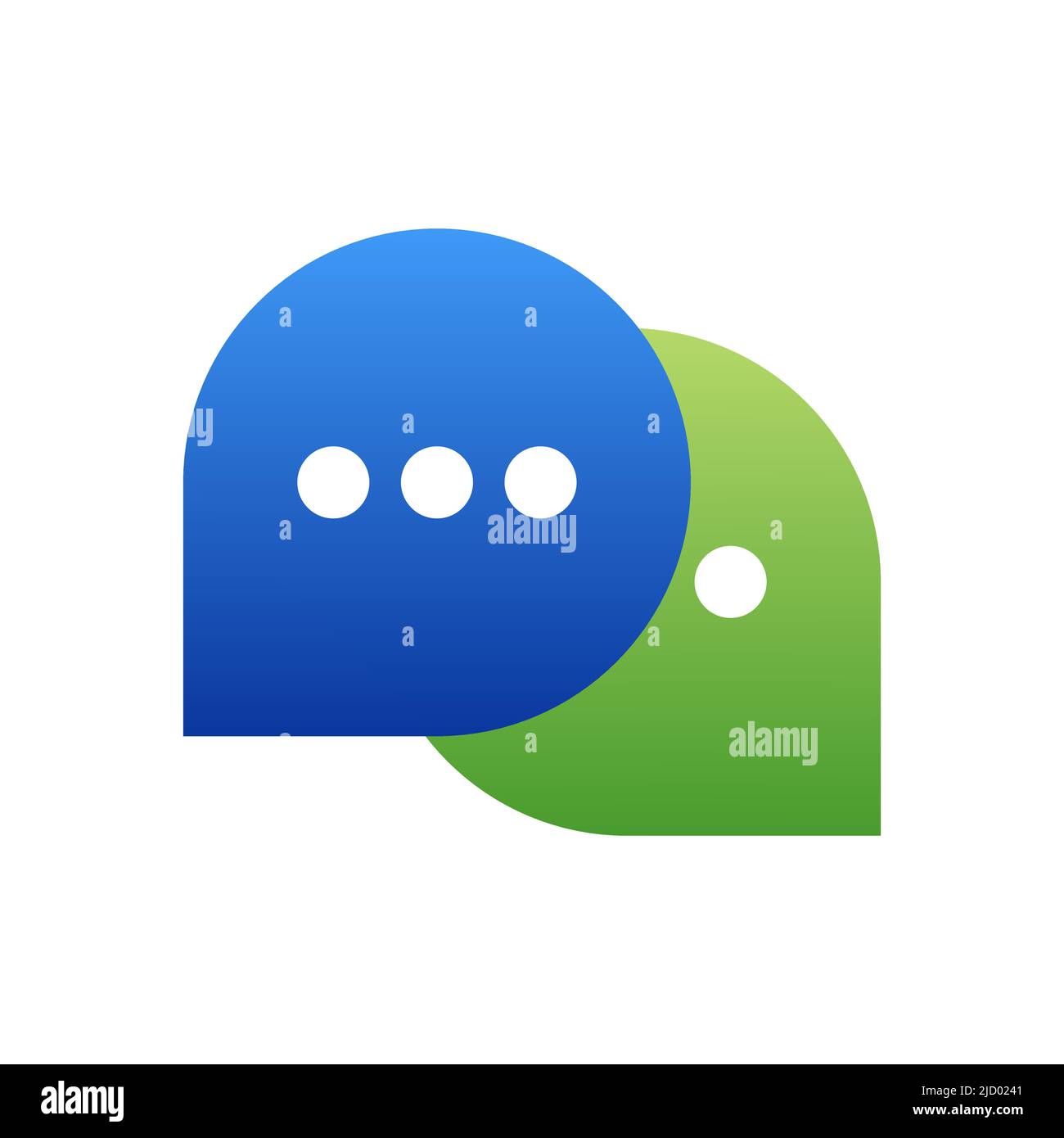 Live chat icon in flat style. Bubble message. Thin line. Vector ...