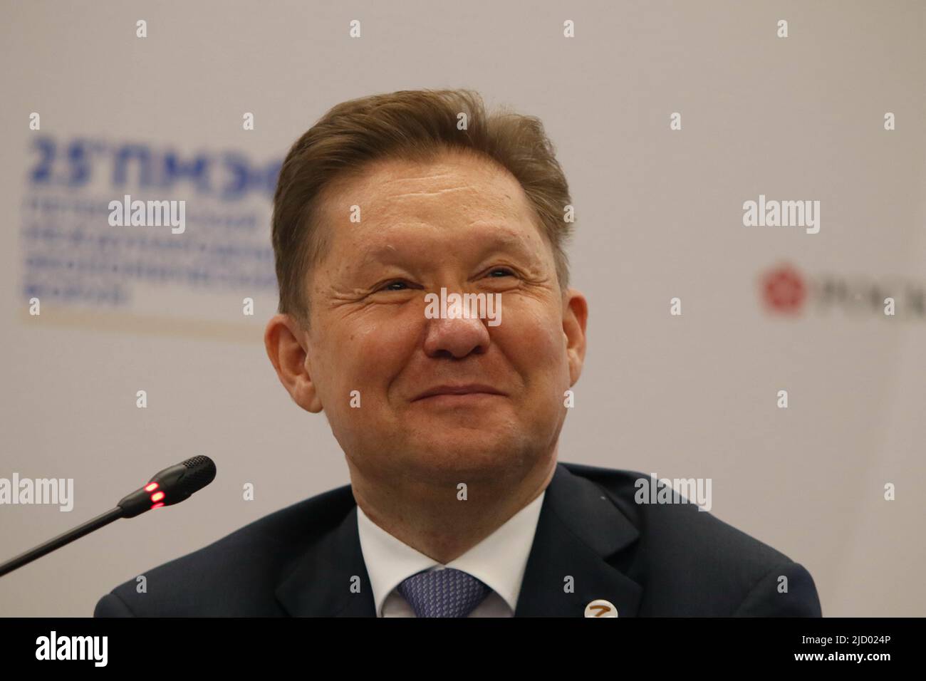 Saint Petersburg, Russia. 16th June, 2022. Alexey Miller, Chairman of ...