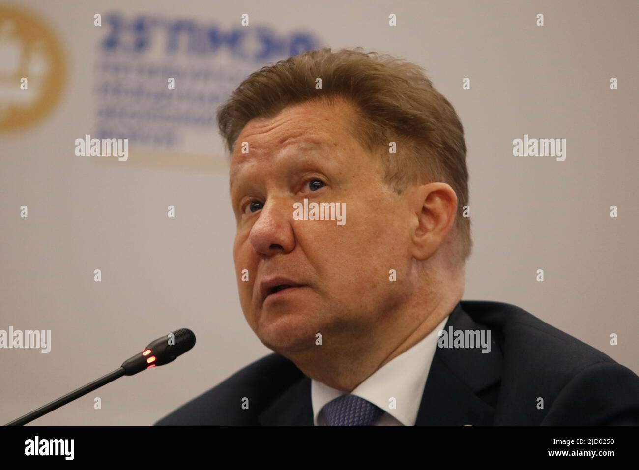 Saint Petersburg, Russia. 16th June, 2022. Alexey Miller, Chairman of ...