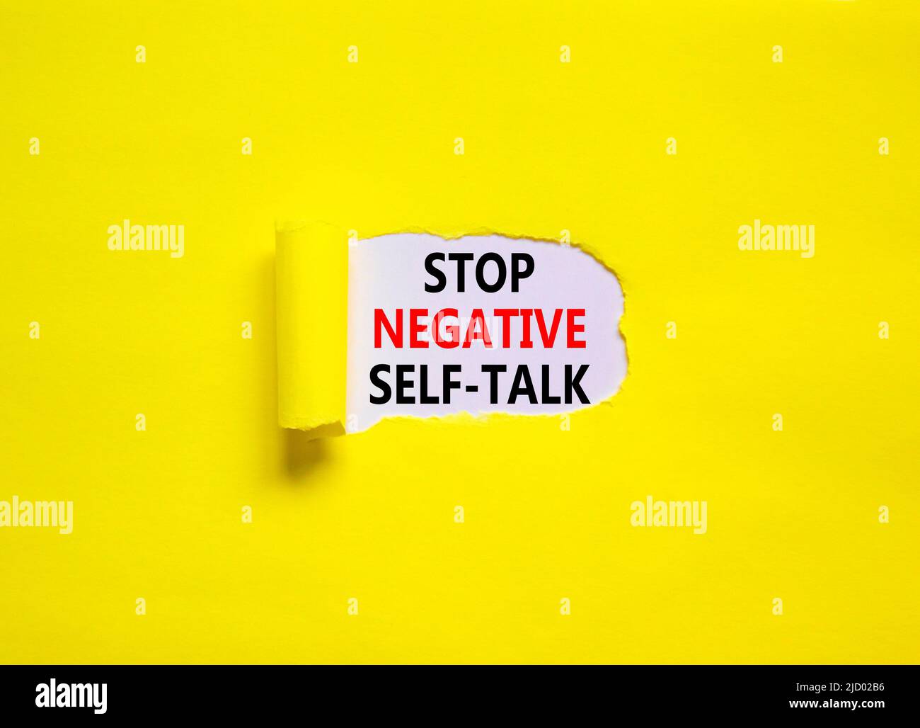 Stop negative self-talk symbol. Concept words Stop negative self-talk ...