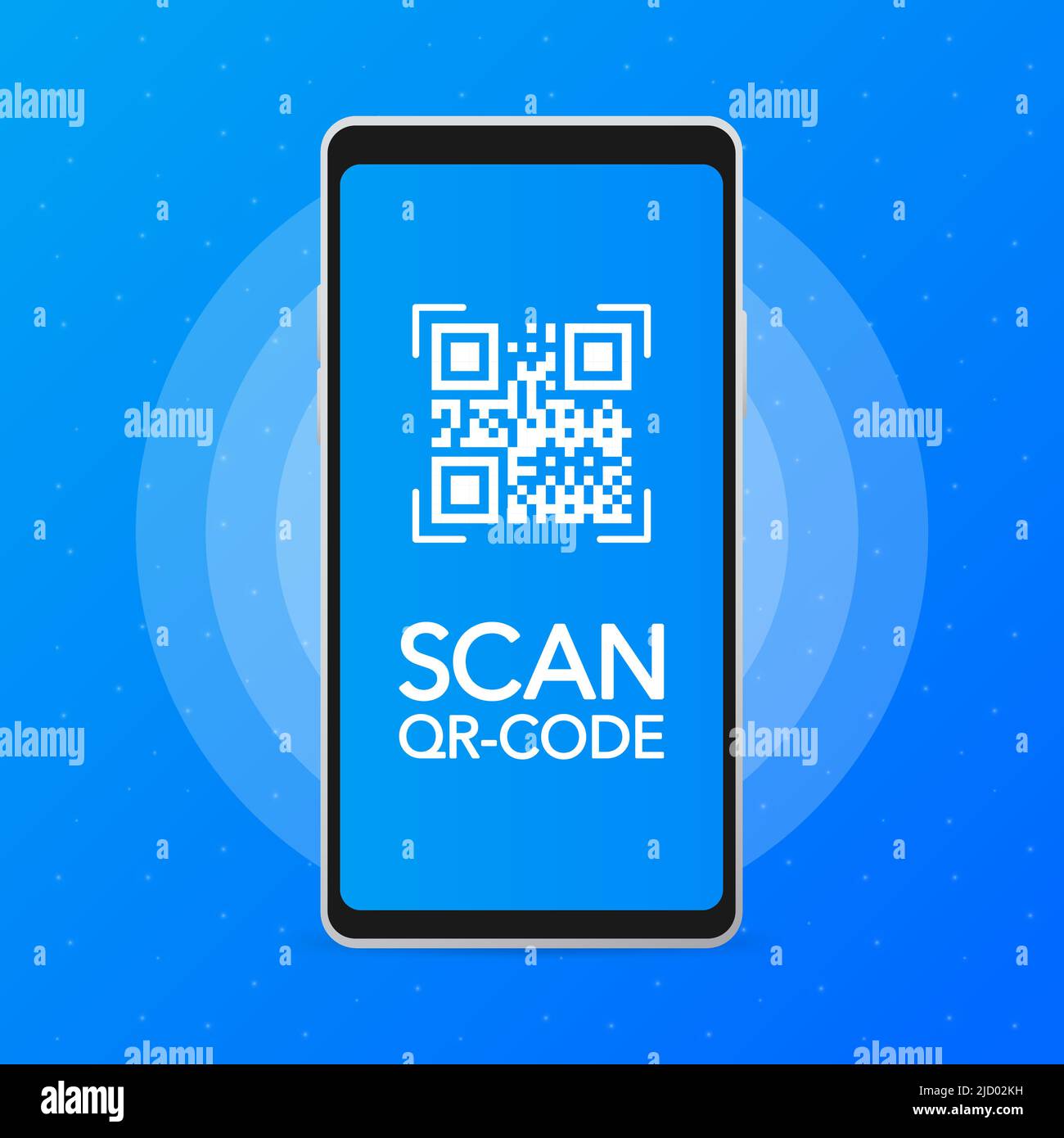 Scan code smartphone on white background. Isolated white background ...