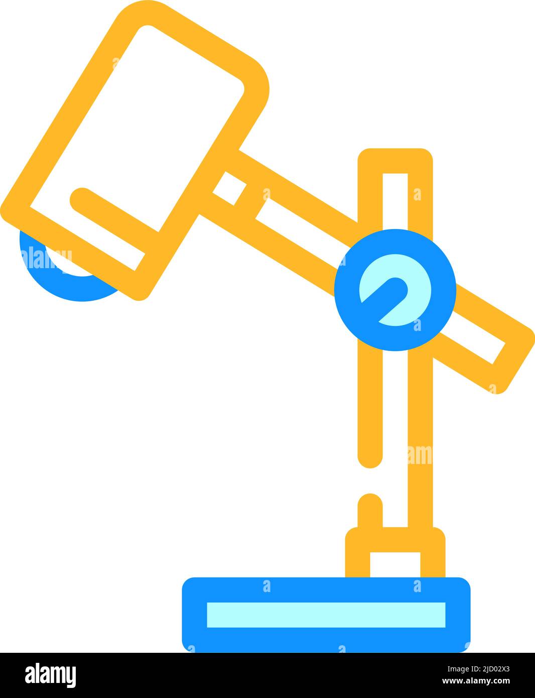 table lighting lamp color icon vector illustration Stock Vector Image ...