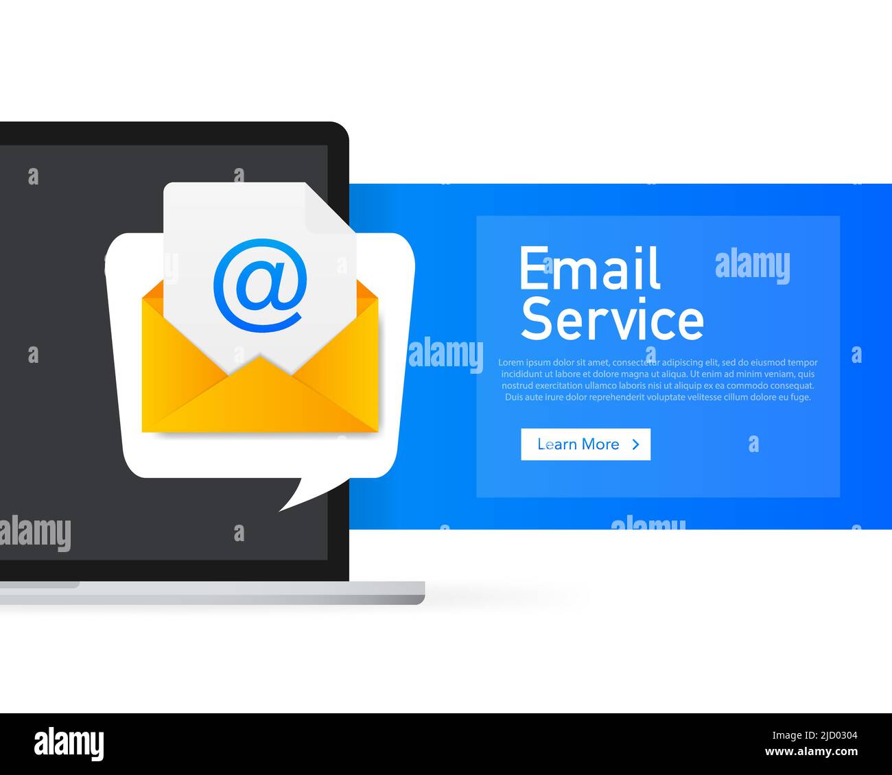 Banner with email service. Communication concept. Email sign. Social ...