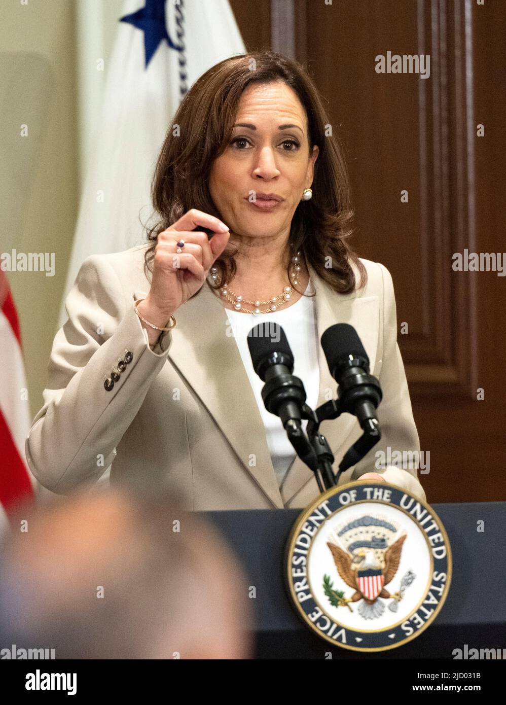 United States Vice President Kamala Harris makes remarks at the Online ...